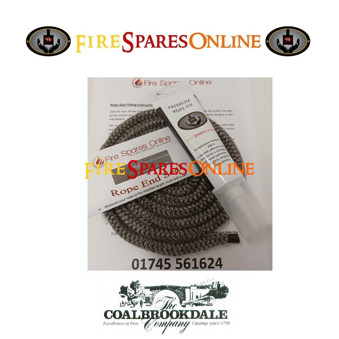 Coalbrookdale Little Wenlock 9mm Standard Door Rope Seal Kit
