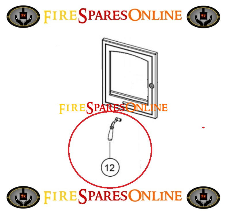Door Handle Helios 5 and 8 Eco Stove Only 0210212